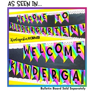 Rainbow / Neon Bulletin Board Banner Letters | Create a Custom Sign ...