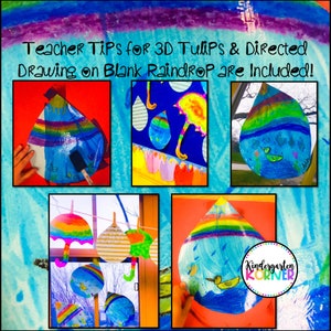 April Showers Bulletin Board | Raindrop Writing Templates ...