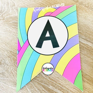 Bulletin Board Letters | Pastel Pennant Style Banner | Custom Sign ...