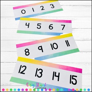 Large Number Line Numbers 0-100 Kindergarten, 1st, 2nd Grade Classroom ...