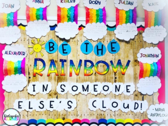 Be the Rainbow in Someone Else's Cloud Bulletin Board - Etsy