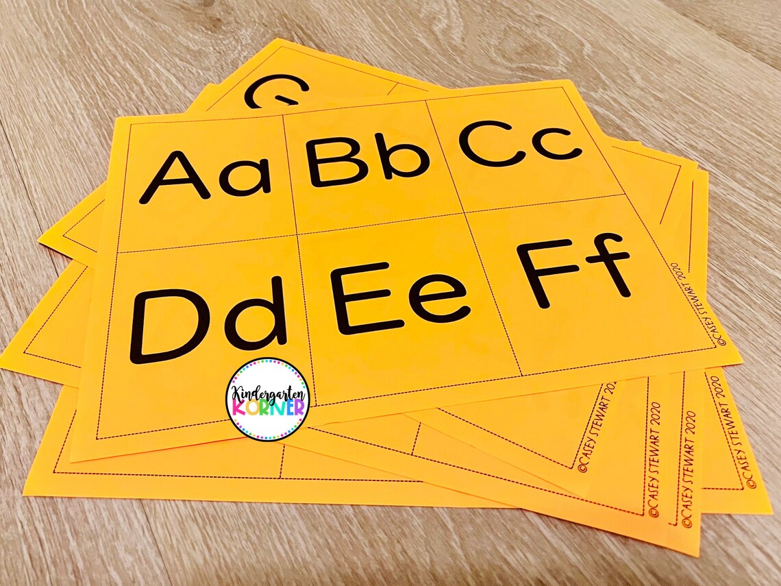 Letter Flash Cards Uppercase and Lowercase Alphabet Letters Flashcards ...