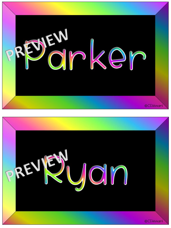 EDITABLE Rainbow Locker Tags, Name Tags, Labels | Rainbow Classroom ...