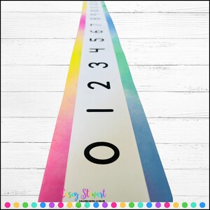 Large Number Line Numbers 0-100 Kindergarten, 1st, 2nd Grade Classroom ...