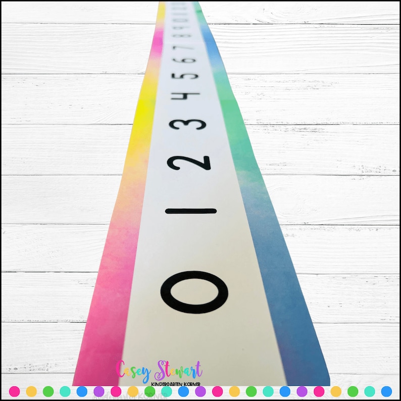 Large Number Line Numbers 0-100 Kindergarten, 1st, 2nd Grade Classroom ...