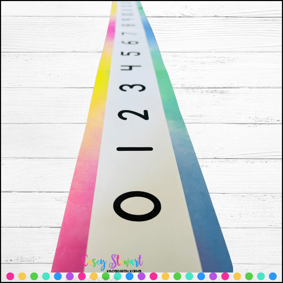 Large Number Line Numbers 0-100 Kindergarten, 1st, 2nd Grade Classroom ...
