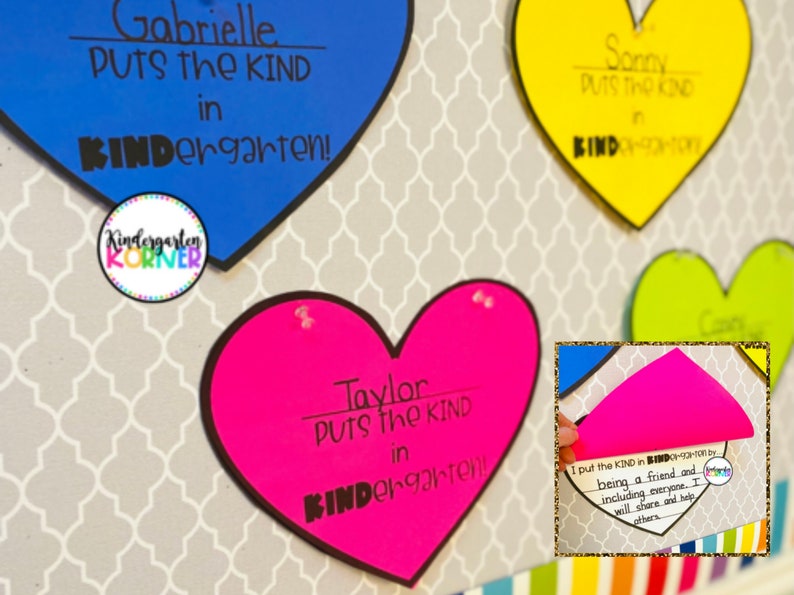 Kindness Bulletin Board, Writing Activity, and Craft We Put the Kind in ...