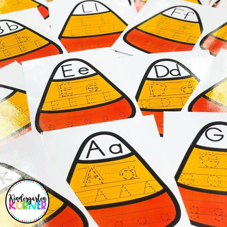 Halloween Handwriting Writing Center Write & Wipe Alphabet Letter ...