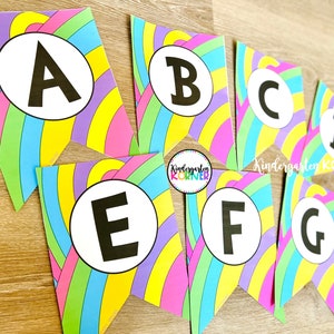 Bulletin Board Letters | Pastel Pennant Style Banner | Custom Sign ...