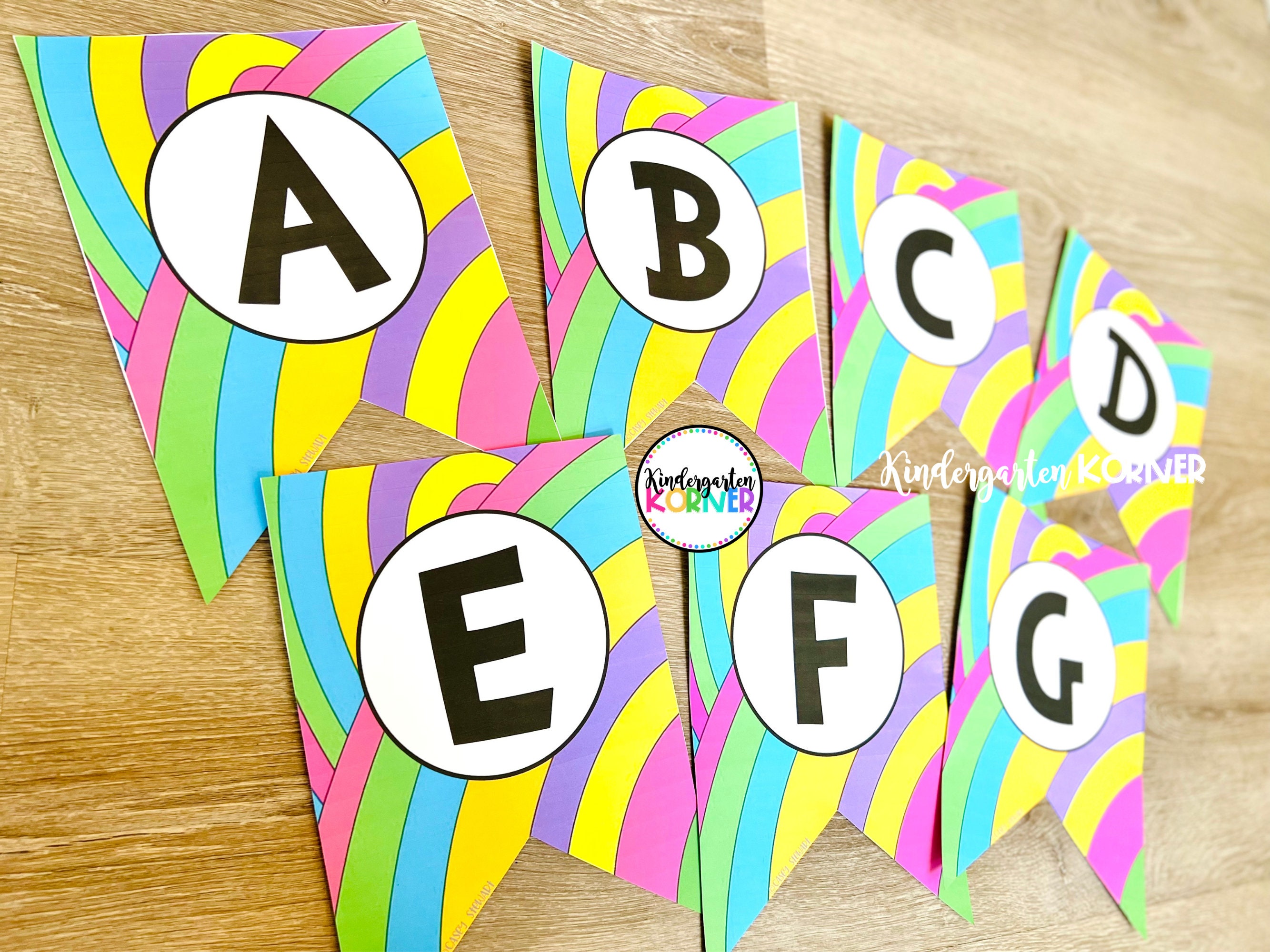 Bulletin Board Letters Pastel Pennant Style Banner Custom - Etsy