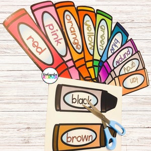 Crayon Color Word Wall Bulletin Board | Crayons Color Words Classroom ...