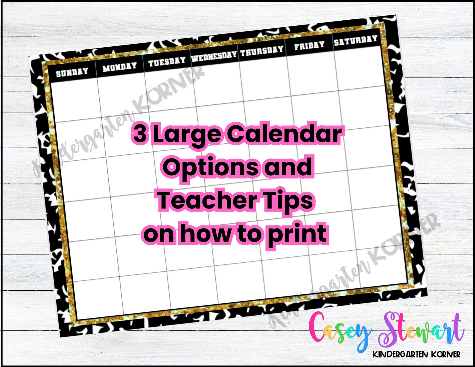 Composition Notebook Large Calendar Kit | Months, Number Card S ...