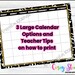 Composition Notebook Large Calendar Kit | Months, Number Card S ...