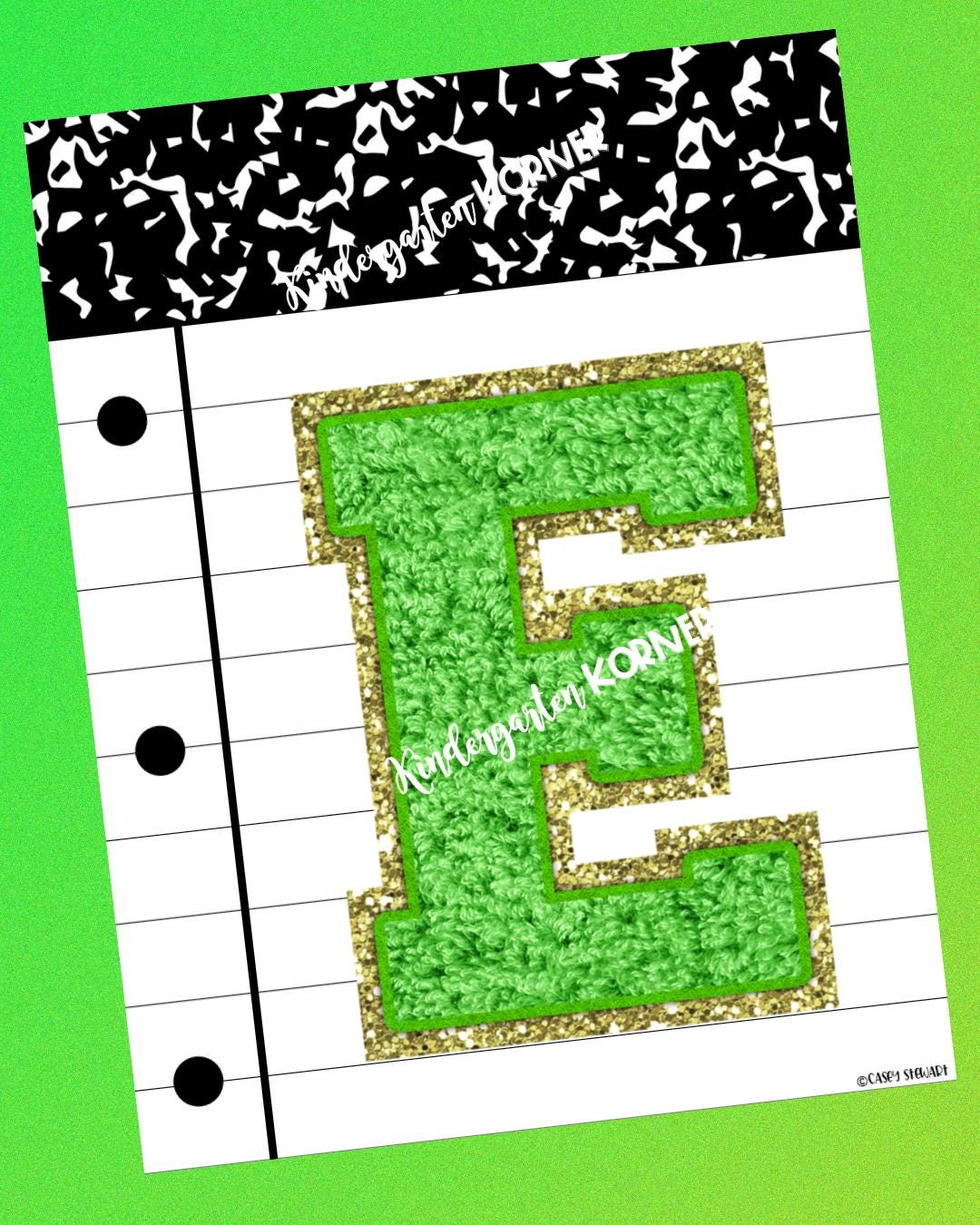 Varsity Patch Letters Numbers on Composition Notebook Notepads BUNDLE 8 ...