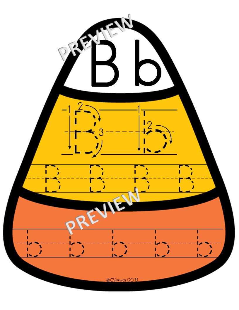 Halloween Handwriting Writing Center Write & Wipe Alphabet Letter ...