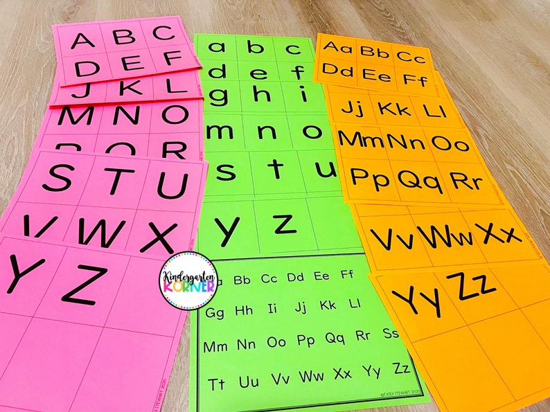 Letter Flash Cards Uppercase and Lowercase Alphabet Letters Flashcards ...