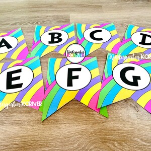 Bulletin Board Letters | Pastel Pennant Style Banner | Custom Sign ...