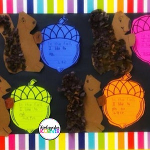 Fall Bulletin Board | We're Nuts About Fall | Squirrel and Acorn ...