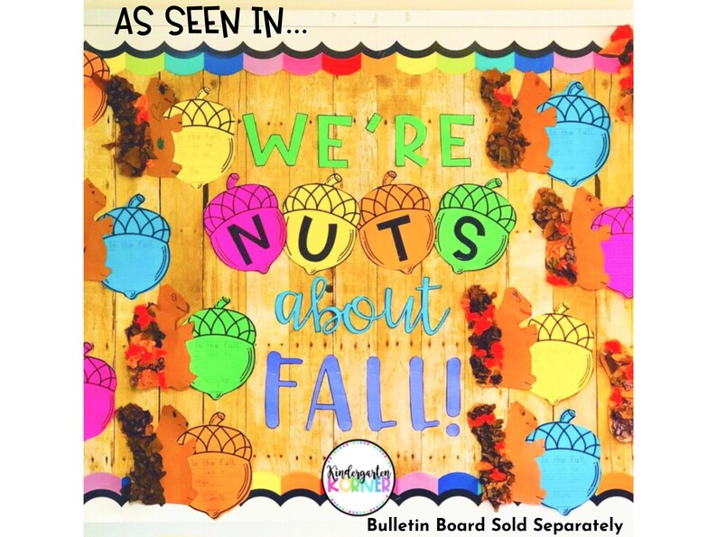 Acorn Bulletin Board Letters Fall Acorns Classroom Décor, Custom Signs ...