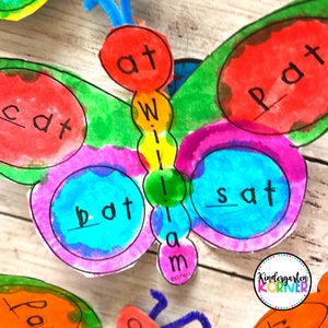 Butterflies Spring Bulletin Board | Butterfly Word Families ...