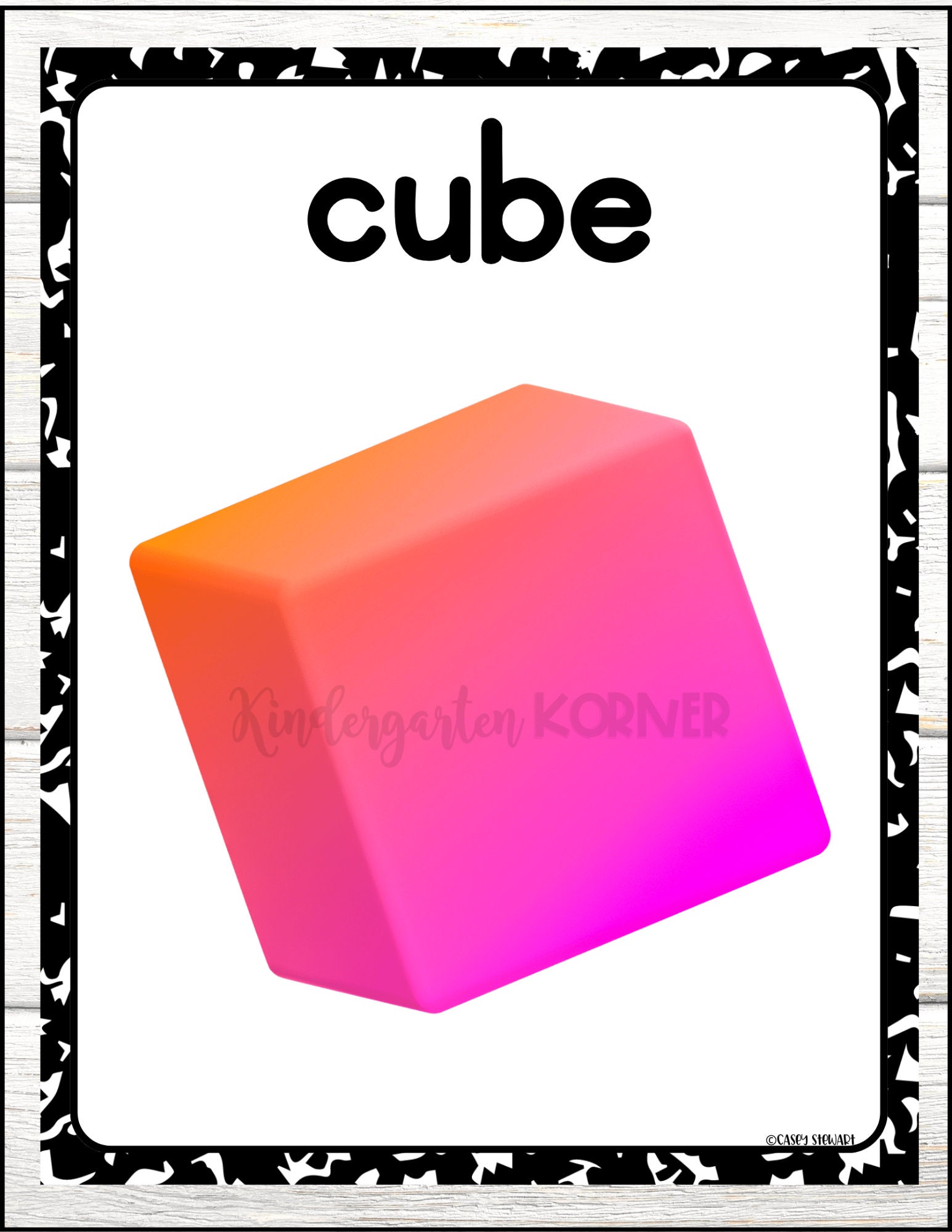 3D Shapes Posters Composition Notebook Classroom Decor Theme ...