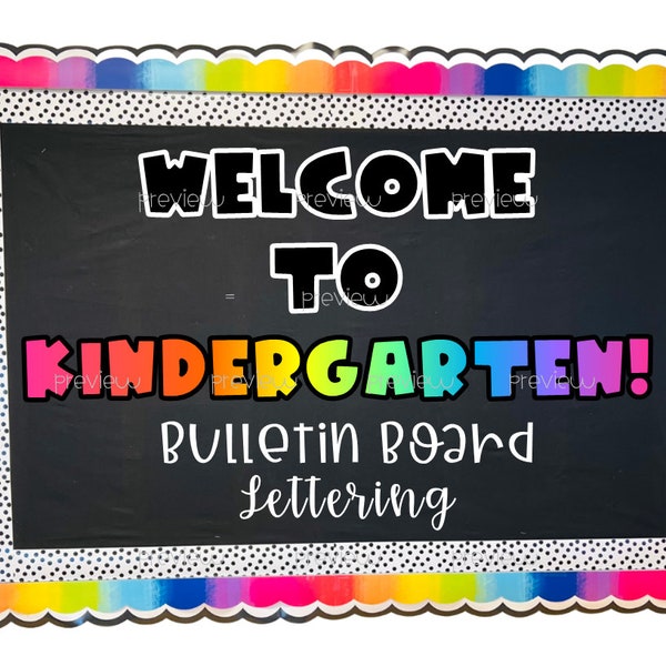 Welcome Kindergarten Banner - Etsy