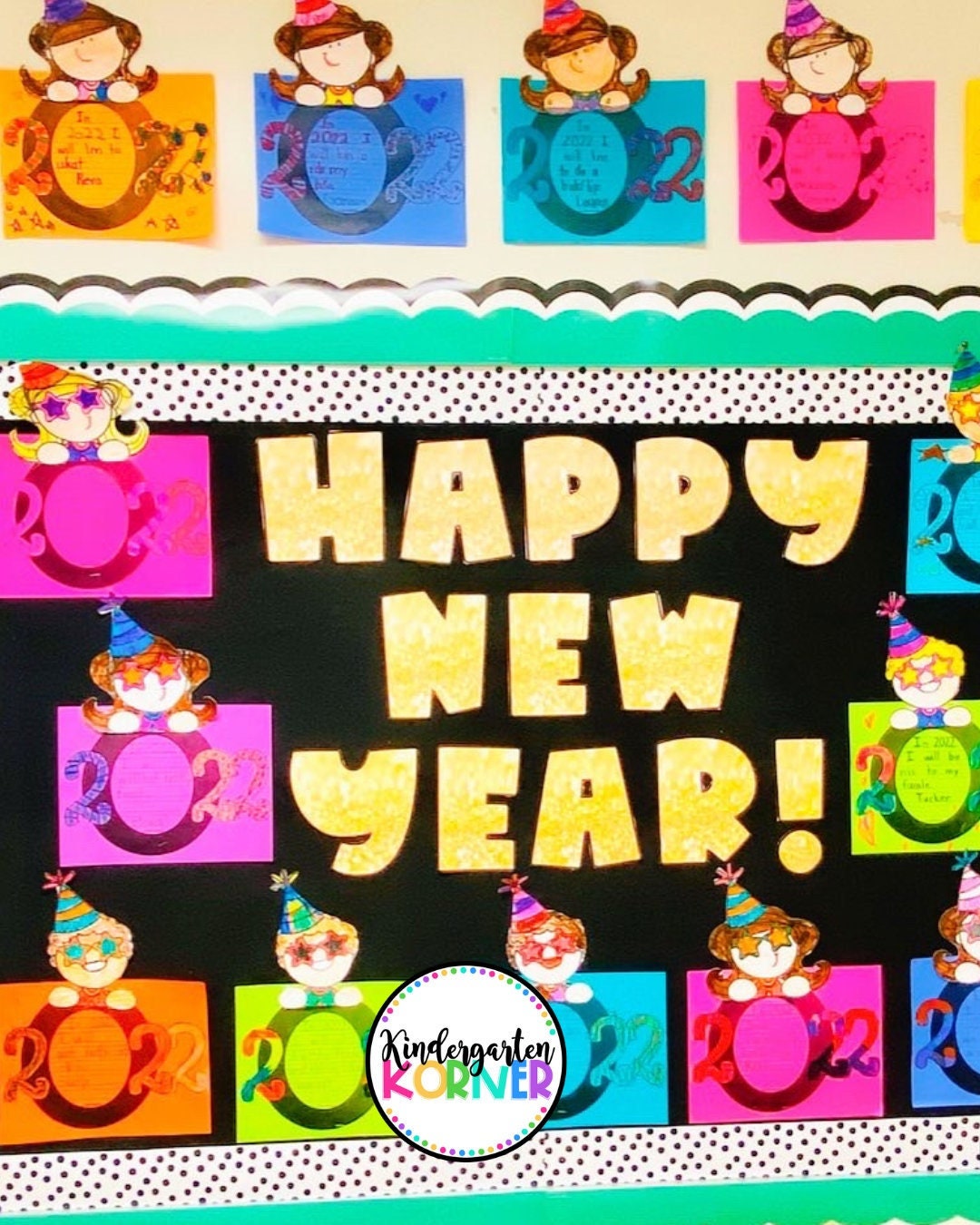 2024 New Year's Bulletin Board New Year's Resolutions Intentions Goals ...