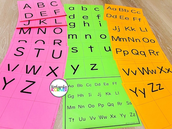 Letter Flash Cards Uppercase and Lowercase Alphabet Letters - Etsy