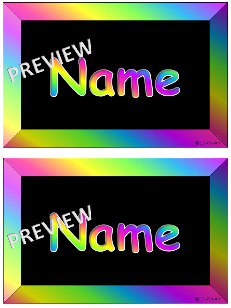 EDITABLE Rainbow Locker Tags, Name Tags, Labels | Rainbow Classroom ...