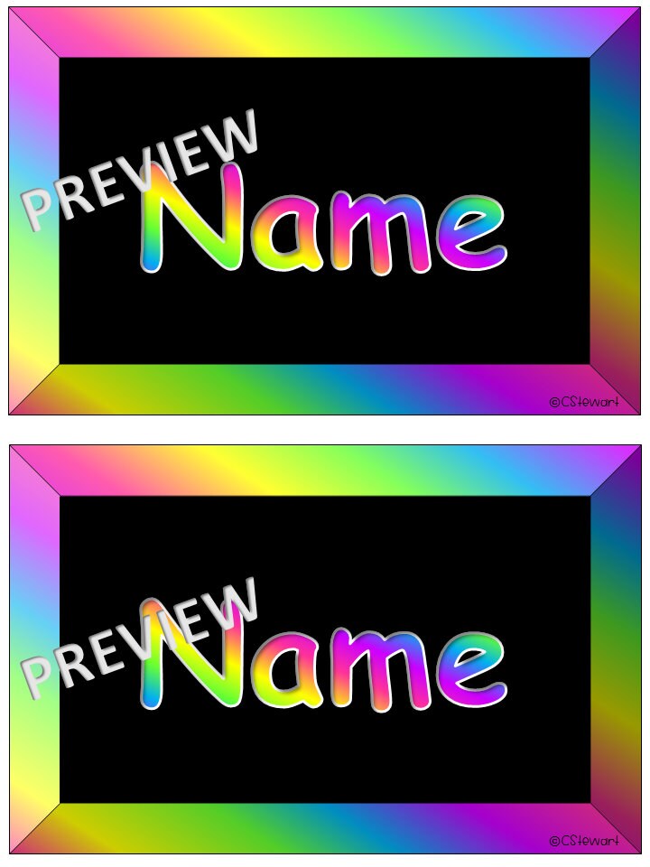 EDITABLE Rainbow Locker Tags, Name Tags, Labels | Rainbow Classroom ...