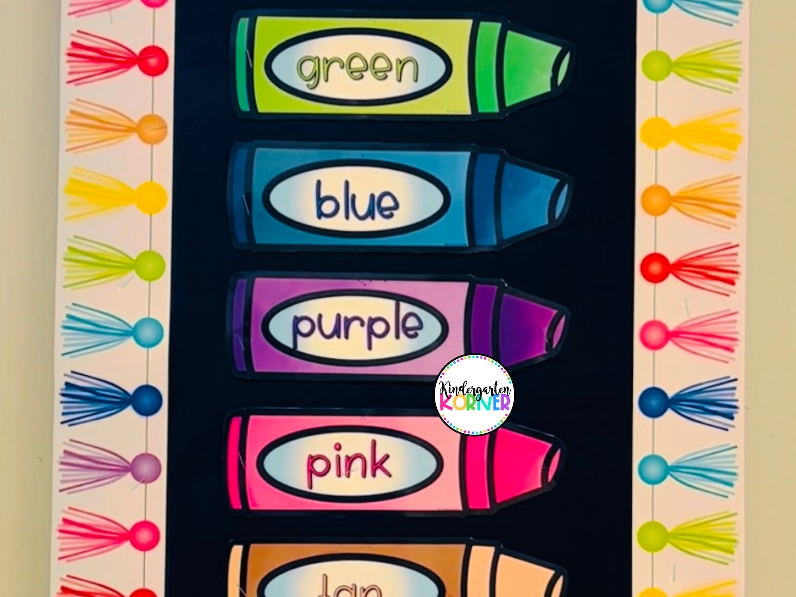 Crayon Color Word Wall Bulletin Board Crayons Color Words Classroom ...