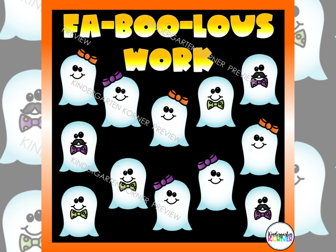 Halloween Bulletin Board Classroom Decor Door Display Fa-boo-lous Work ...