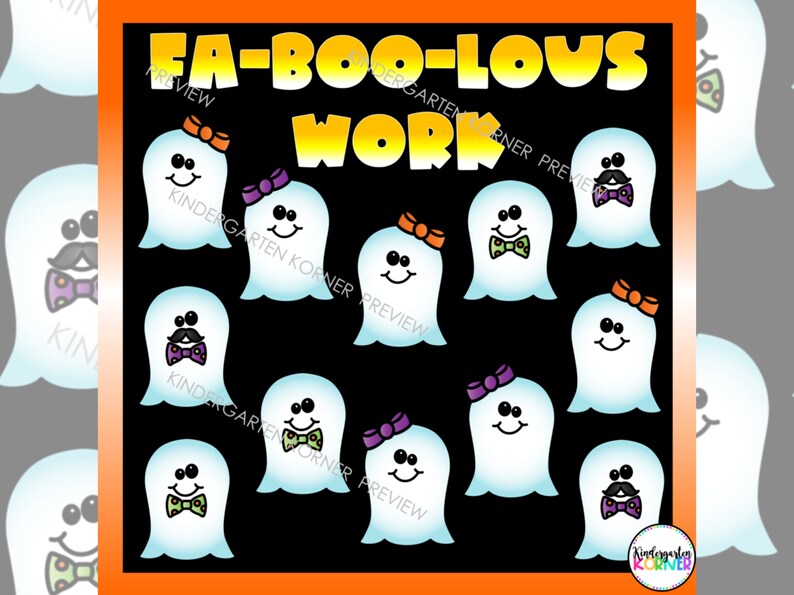 Halloween Bulletin Board Classroom Decor Door Display Fa-boo-lous Work ...