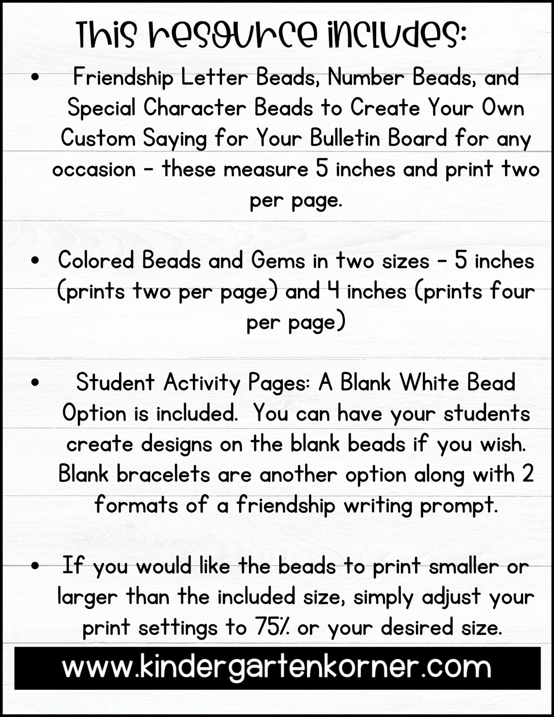 Friendship Bracelet Beads Letters Numbers | Custom Bulletin Board ...