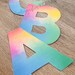 Watercolors Large Bulletin Board Letters Numbers Rainbow Neon Classroom ...