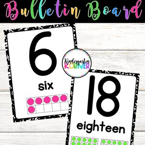 Number Posters Composition Notebook Style Printable Classroom Decor - Etsy