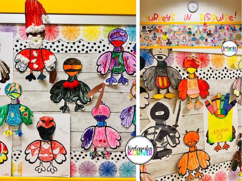 Turkeys in Disguise Disguise a Turkey Thanksgiving Bulletin Board ...