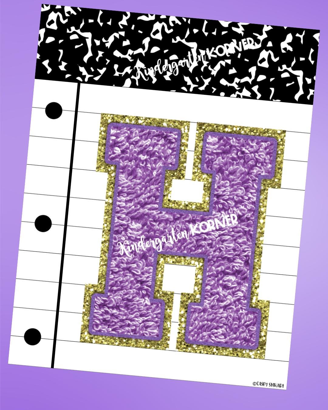 Varsity Patch Letters Numbers on Composition Notebook Notepads BUNDLE 8 ...