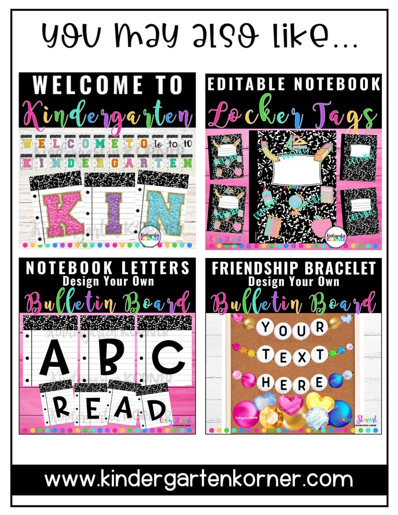 Number Posters Composition Notebook Style Printable Classroom Decor - Etsy