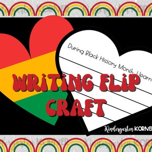 Black History Month Bulletin Board Writing Flip Craft Kindergarten, 1st ...