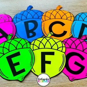 Acorn Bulletin Board Letters | Fall Acorns Classroom Décor, Custom ...