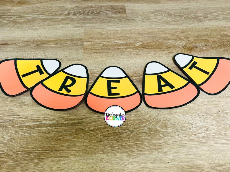 Candy Corn Bulletin Board Letters Halloween Accents - Etsy