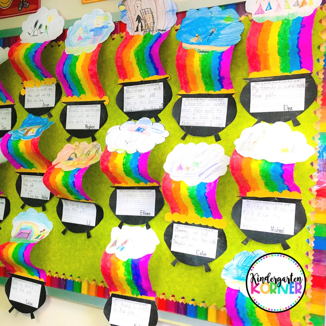 St. Patrick's Day Bulletin Board If I Found a Pot of Gold and Rainbow ...