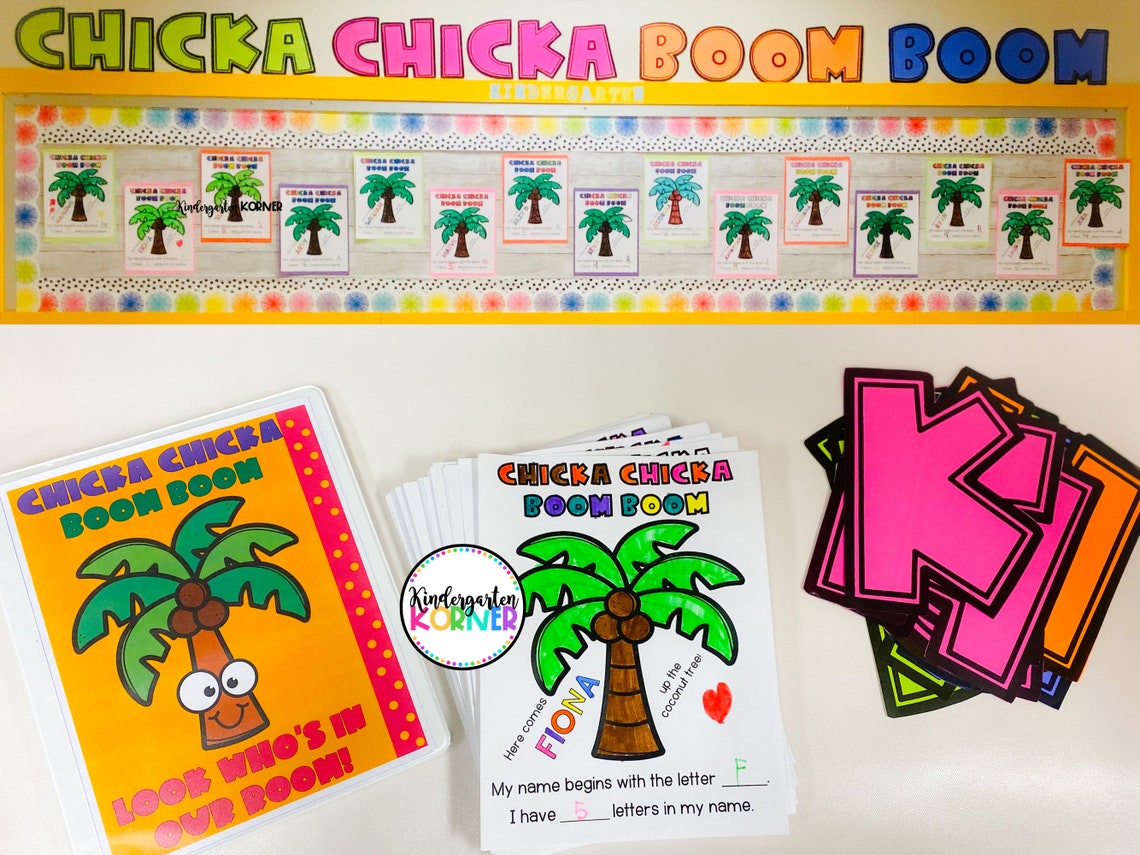 Chicka Chicka Boom Boom Bulletin Board | Writing, Craft, Bulletin Board ...