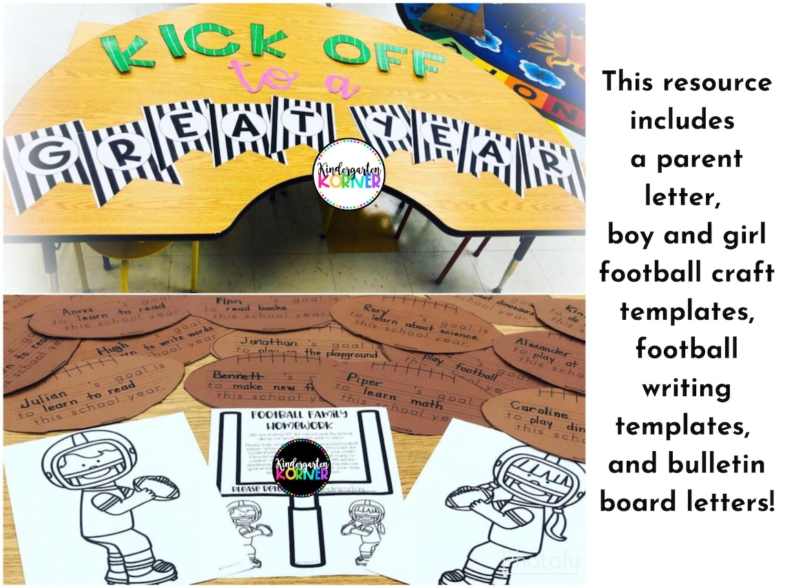 Football Bulletin Board Football Craft and Football Writing Templates ...