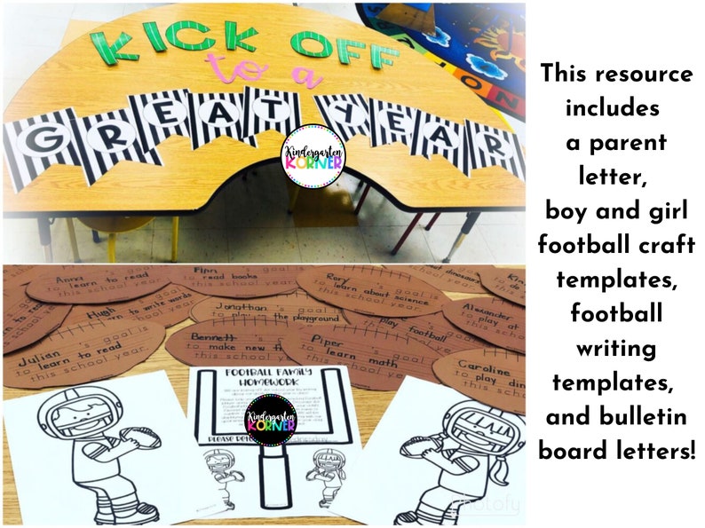 Football Bulletin Board Football Craft and Football Writing Templates ...