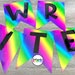Rainbow / Neon Bulletin Board Banner Letters Create a Custom Sign ...