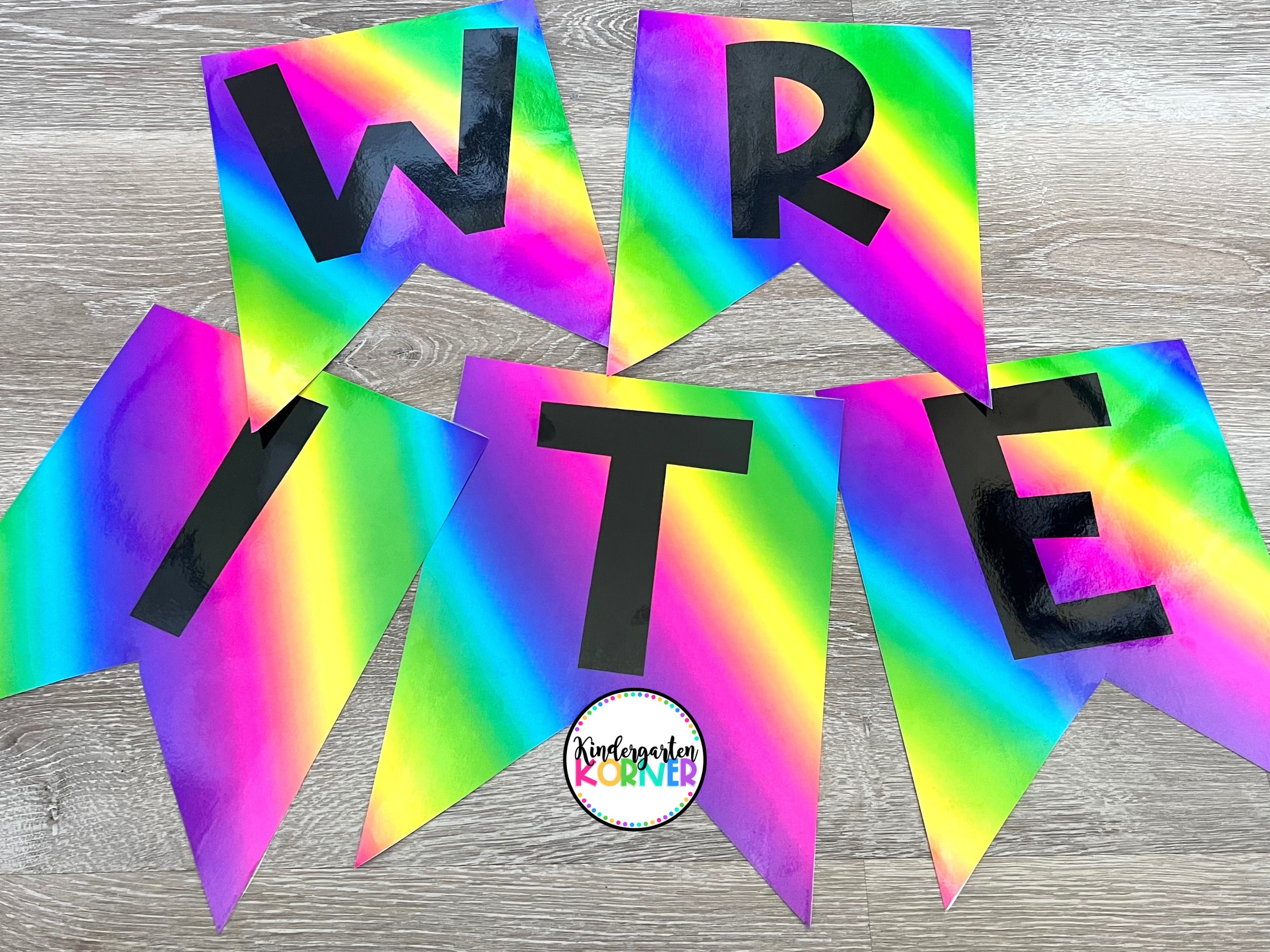 Rainbow / Neon Bulletin Board Banner Letters Create a Custom Sign ...