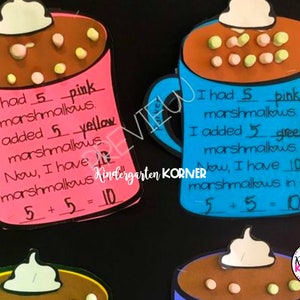 Marshmallow Math Winter Bulletin Board | Math Craft With Bulletin Board ...