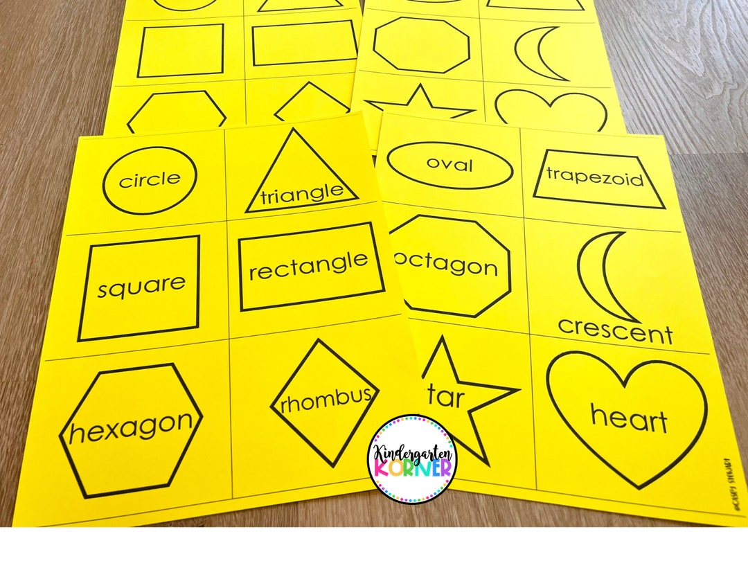 2D Shapes Flash Cards | 2-D Shapes Flashcards | Kindergarten Math ...